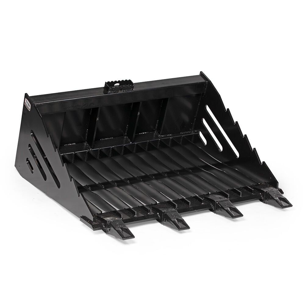 Titan Attachments Mini Skid Steer 3.5FT Skeleton Rock Bucket with Bolt ...