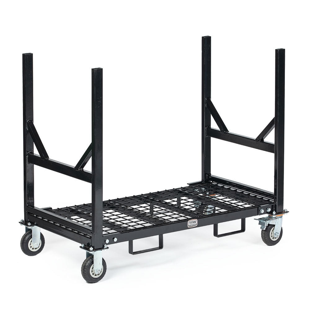 Titan Attachments Heavy-Duty Bar Cradle Cart, 2,500 LB, Mobile Roller ...