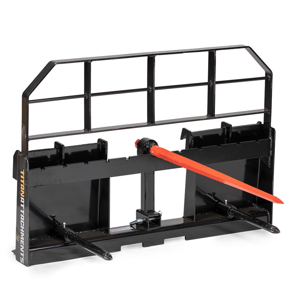 Titan Attachments Pro Series Skid Steer Hay Frame Attachment with 39 ...