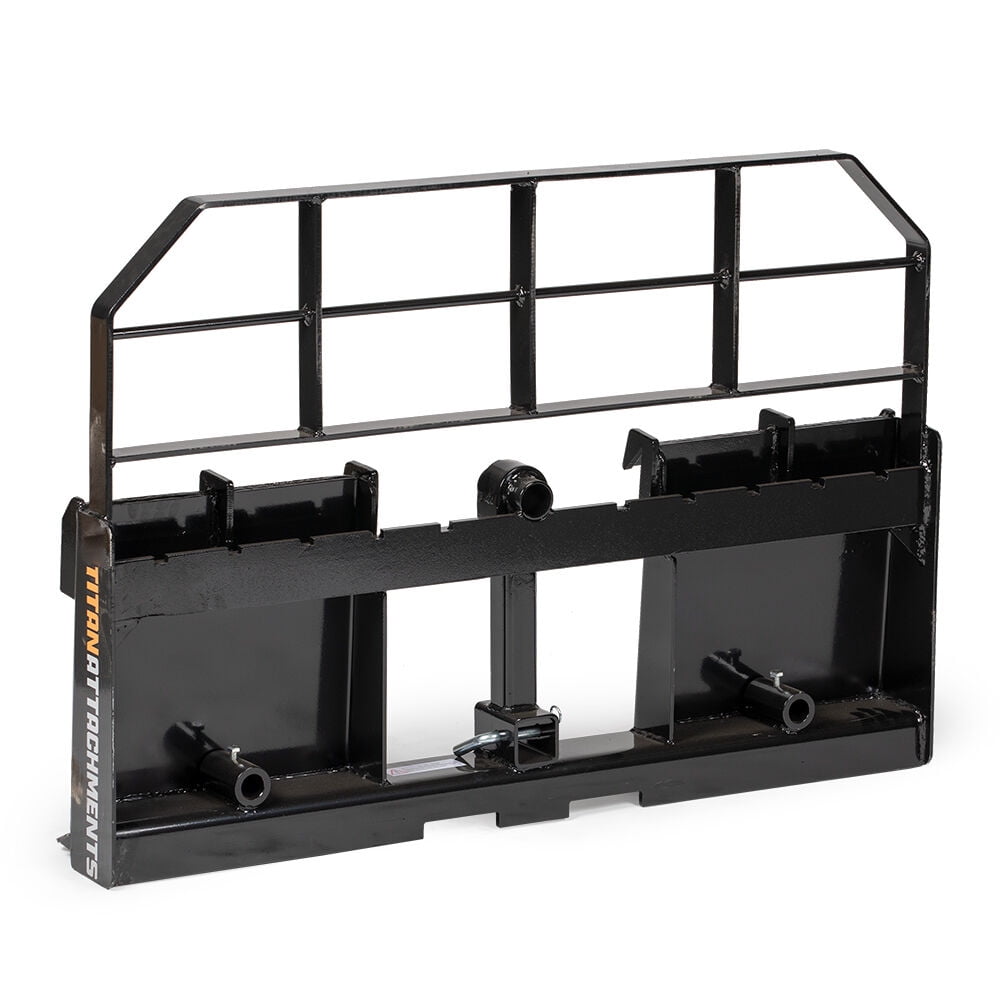 Titan Attachments Pro Series Skid Steer Pallet Fork Frame, Rate 6,000 ...