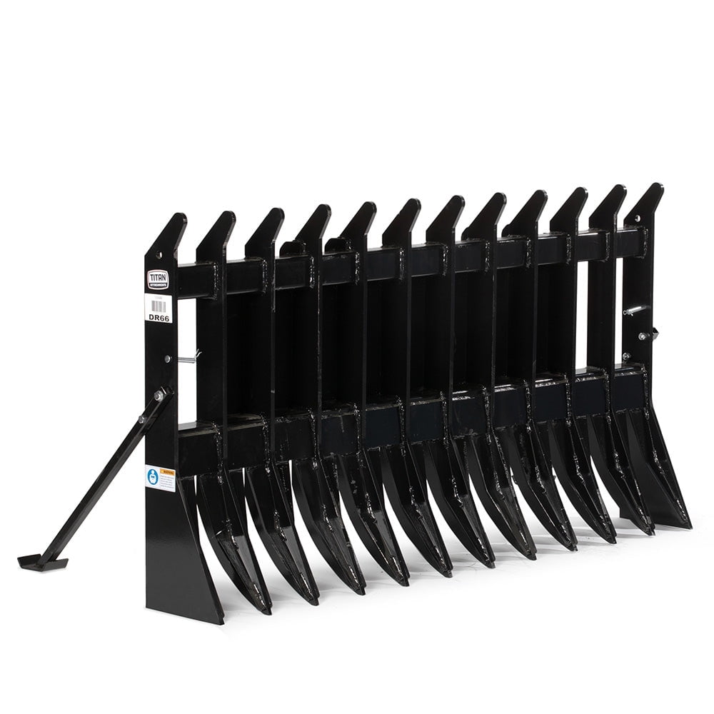 "66"" Universal Skid Steer Connection Root Rake Tractor Accessory for ...