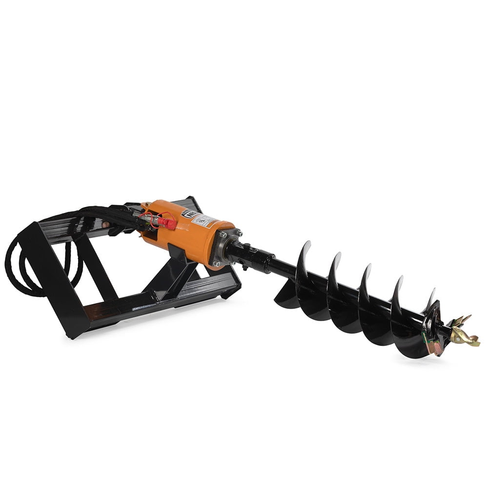 Titan Attachments Skid Steer Hydraulic Auger Attachment with 18" Auger ...