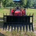 Titan Attachments Skid Steer Root Rake Attachment 66in Wide, Universal Quick Tach Hookup, Root ...