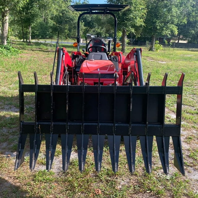 Titan Attachments Skid Steer Root Rake Attachment 66in Wide, Universal ...