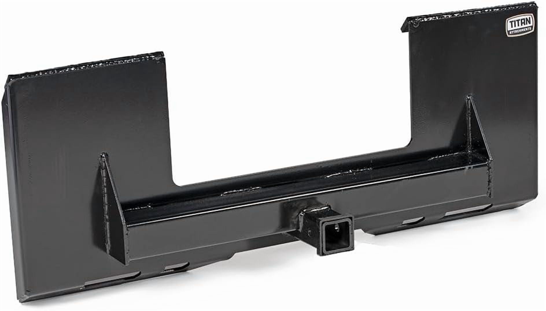 Titan Attachments Universal Cut Out Receiver Mount Plate, 1/4" Thick Skid Steer Plate Attachment ...