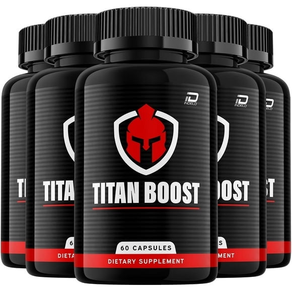 Titan Boost for Men Capsules, TitanBoost Advanced Formula, 5 Pack, 300 ...