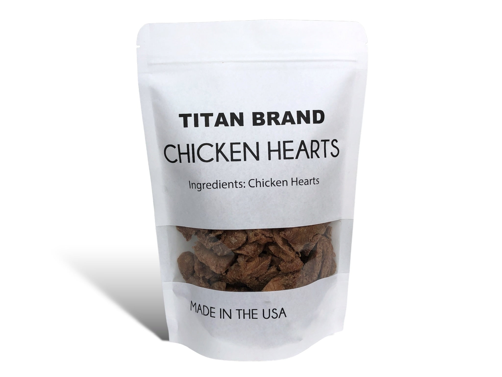 Titan Brand Freeze Dried Chicken Hearts - 3 oz Training Snacks & Pet ...