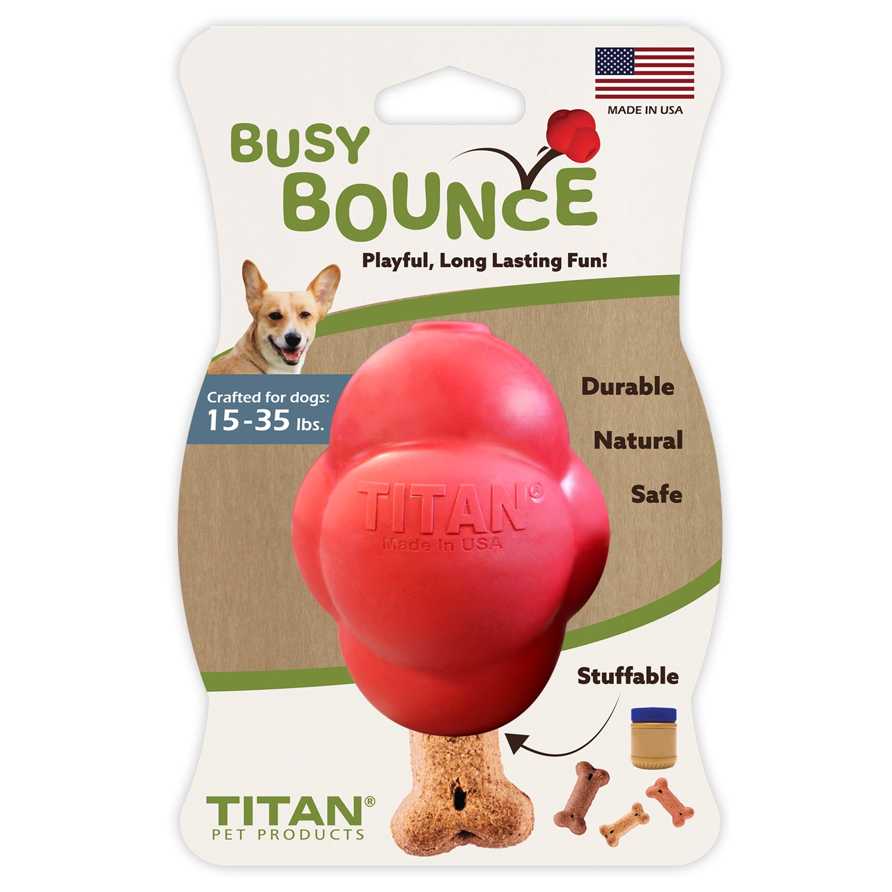 Titan Busy Bounce Dog Toy, Medium - Walmart.com