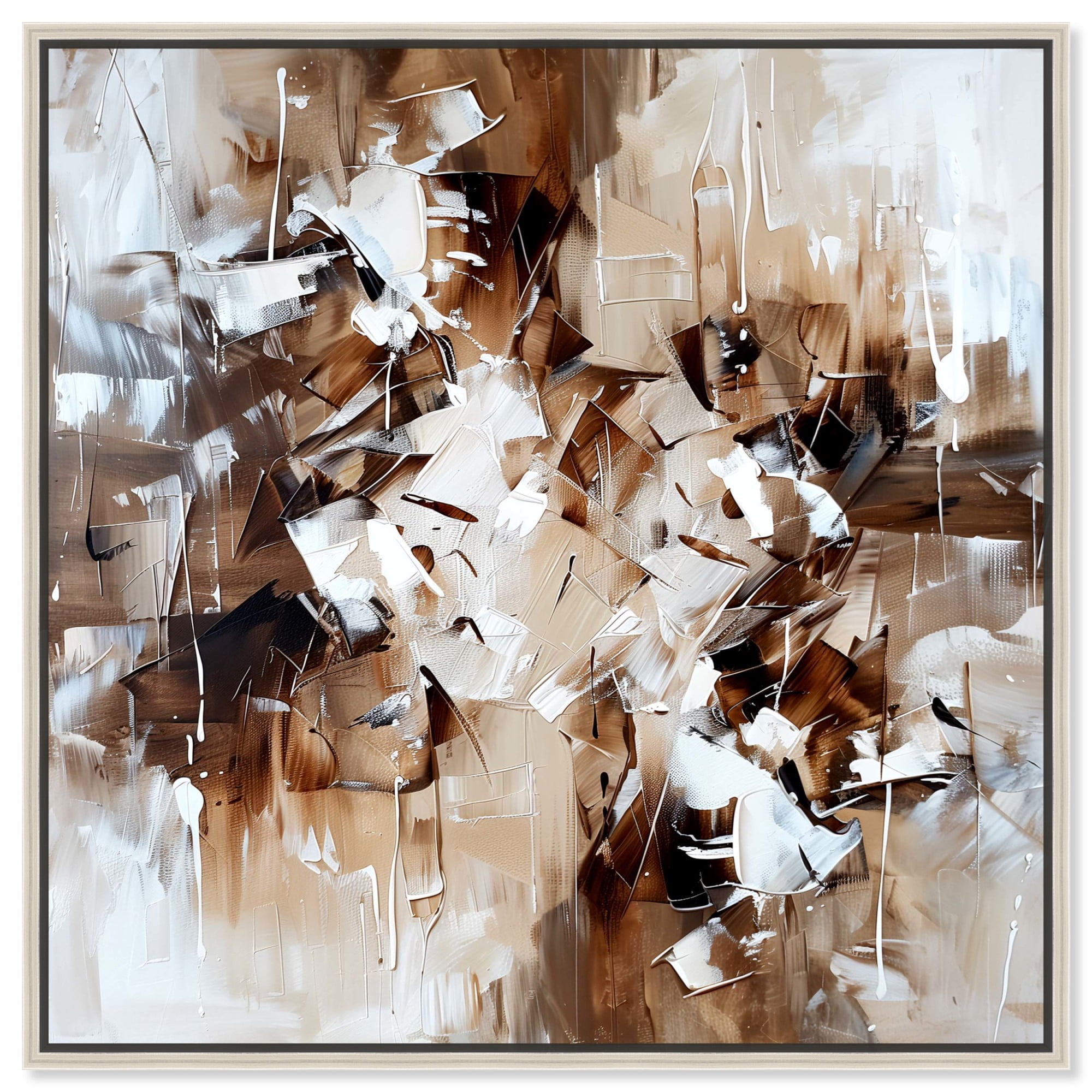 Titan Canvas Fall Abstract Art by Art Remedy, Silver Frame, 24" x 24 ...