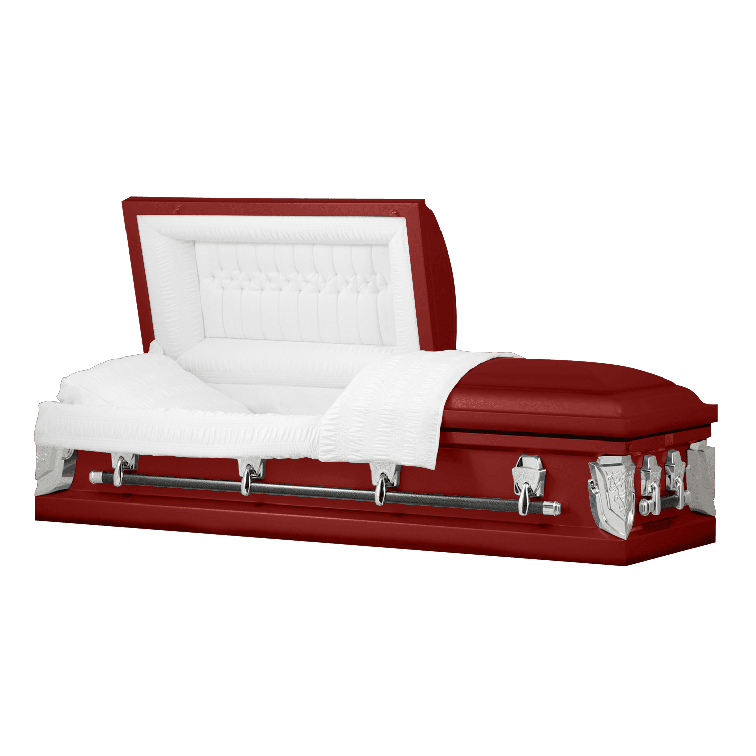 Titan Casket, Cambridge Series 18 Gauge Steel Casket in Red with White ...