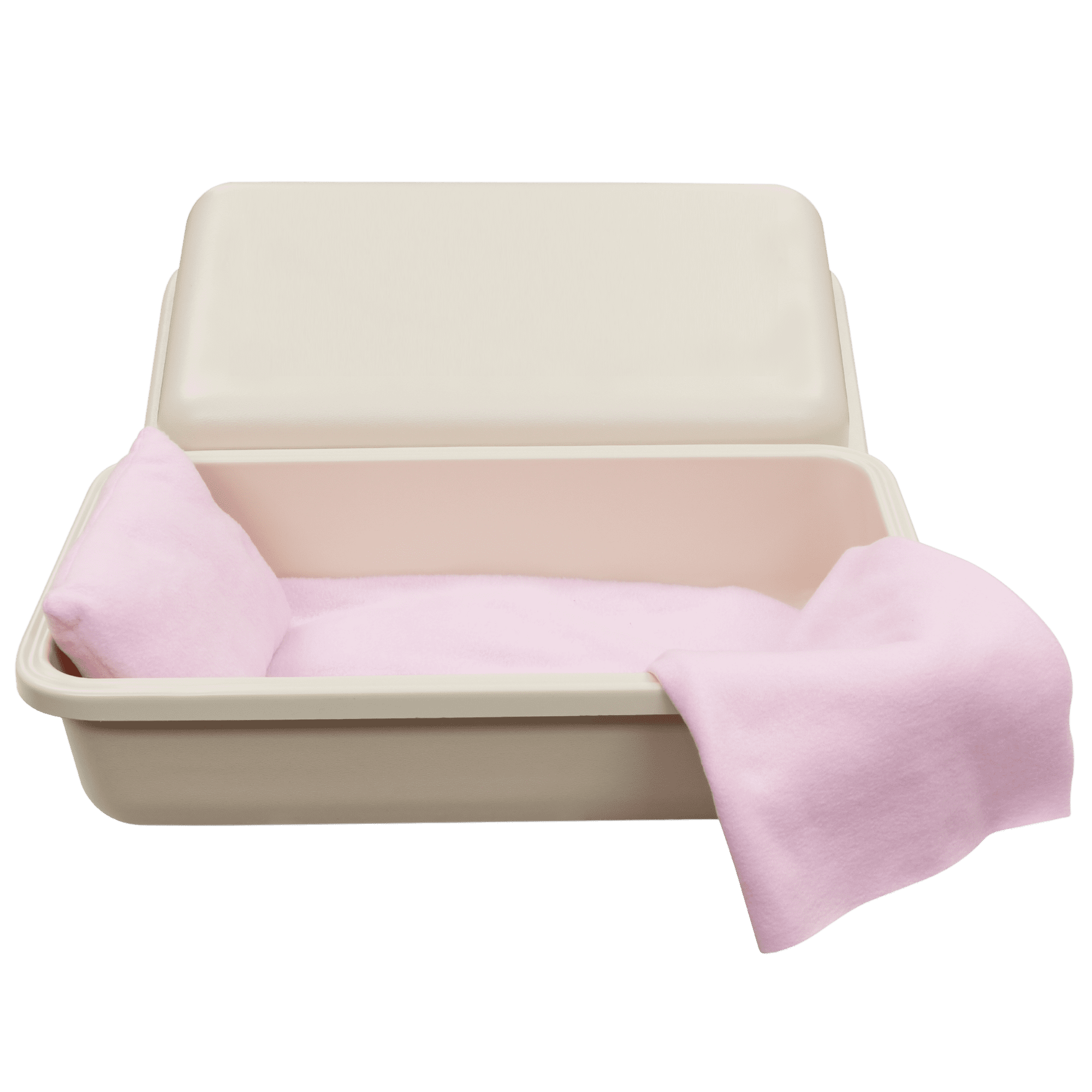 Titan Casket Classic Pet Burial Casket (Medium) Almond With Pink ...