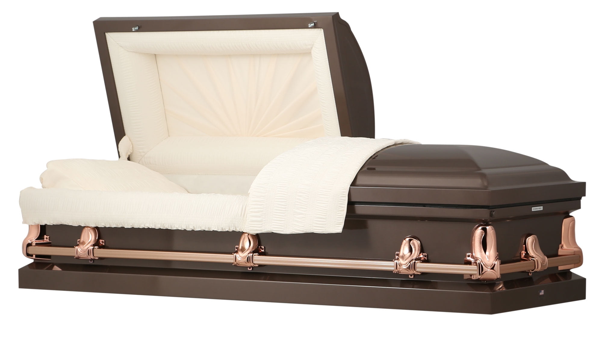 Titan Orion Series Steel Coffin in Bronze with Rosetan Interior ...