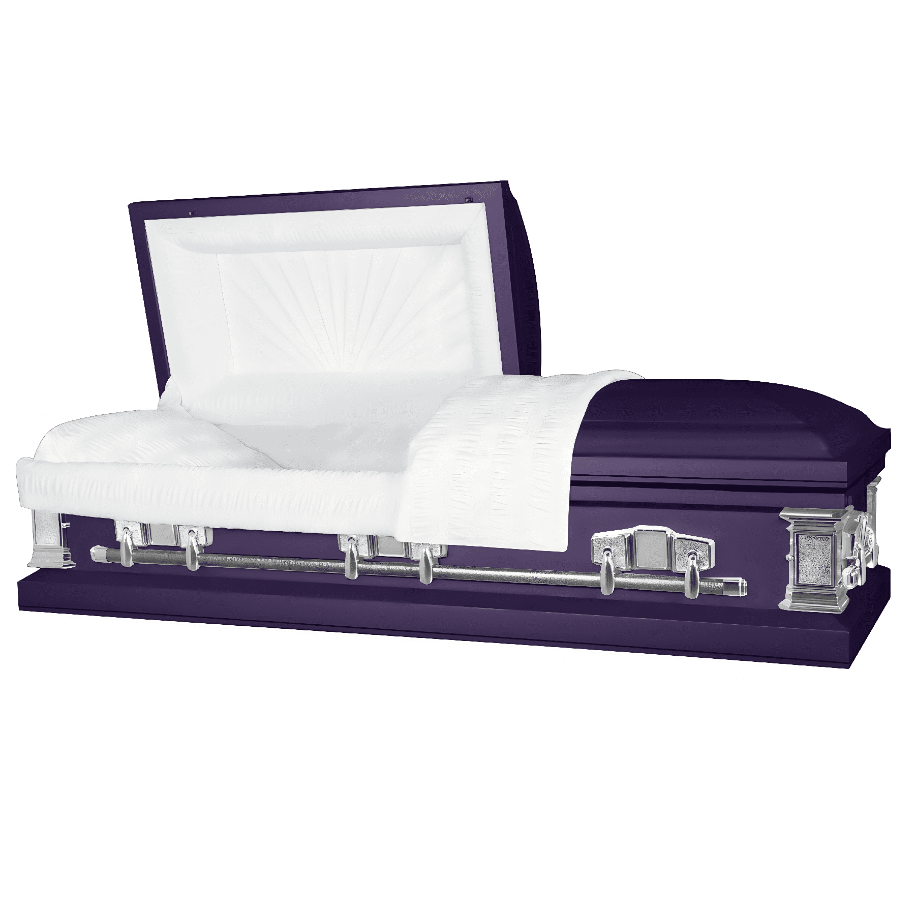 Free Shipping Titan Casket Satin Series Funeral Casket In Royal Purple