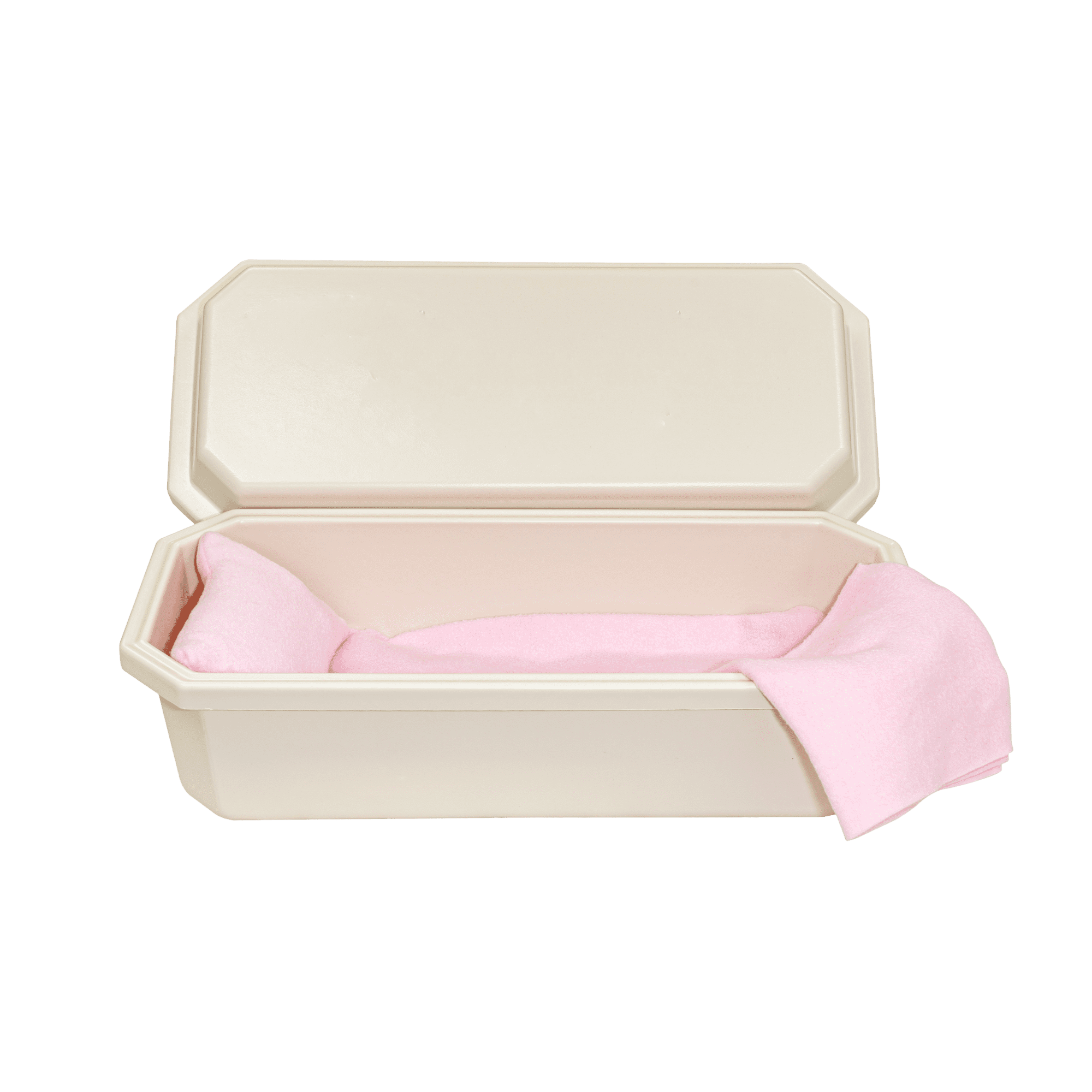 Titan Casket Standard Pet Burial Casket (Large) Almond With Pink ...