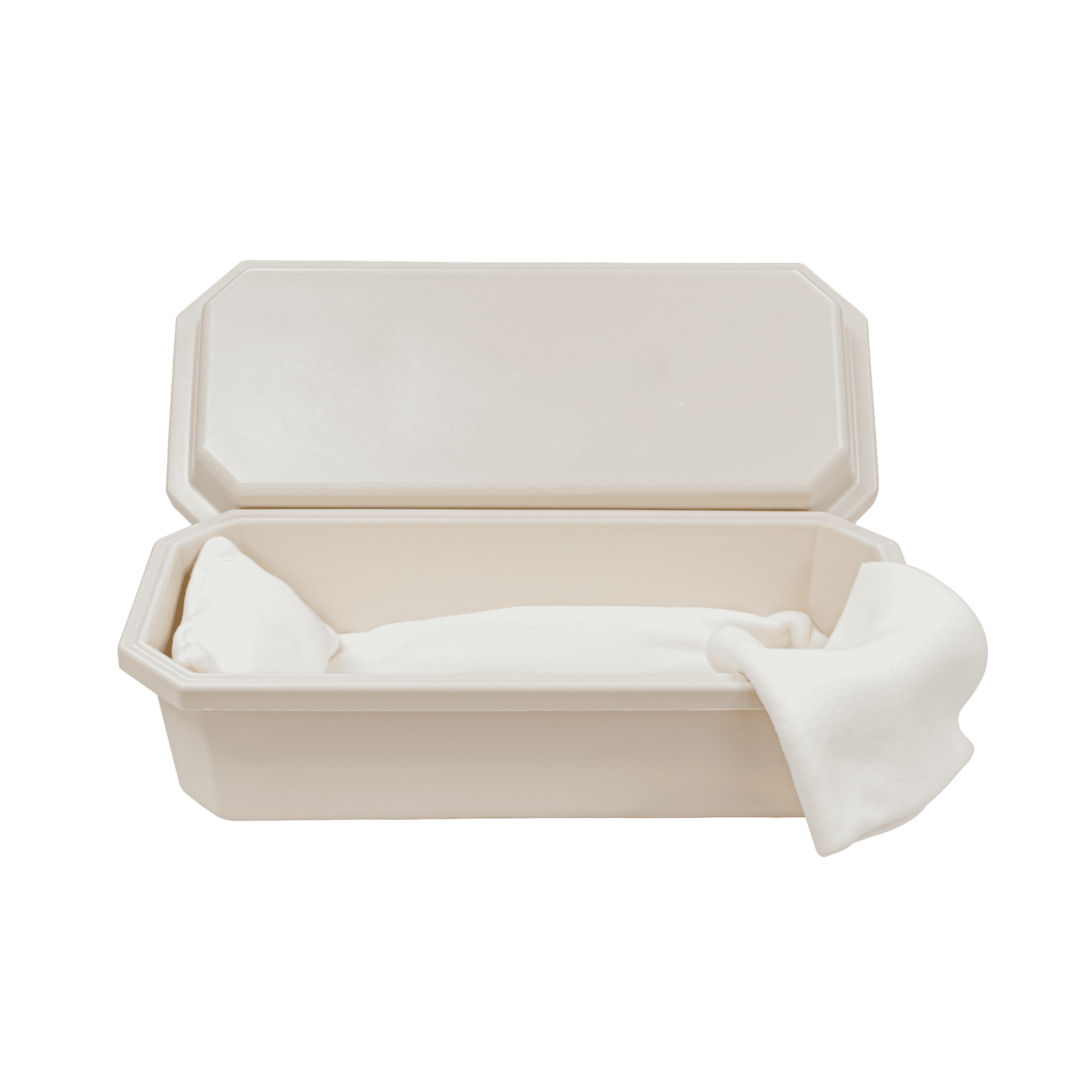 Titan Casket Standard Pet Burial Casket (Medium) Almond With Cream ...