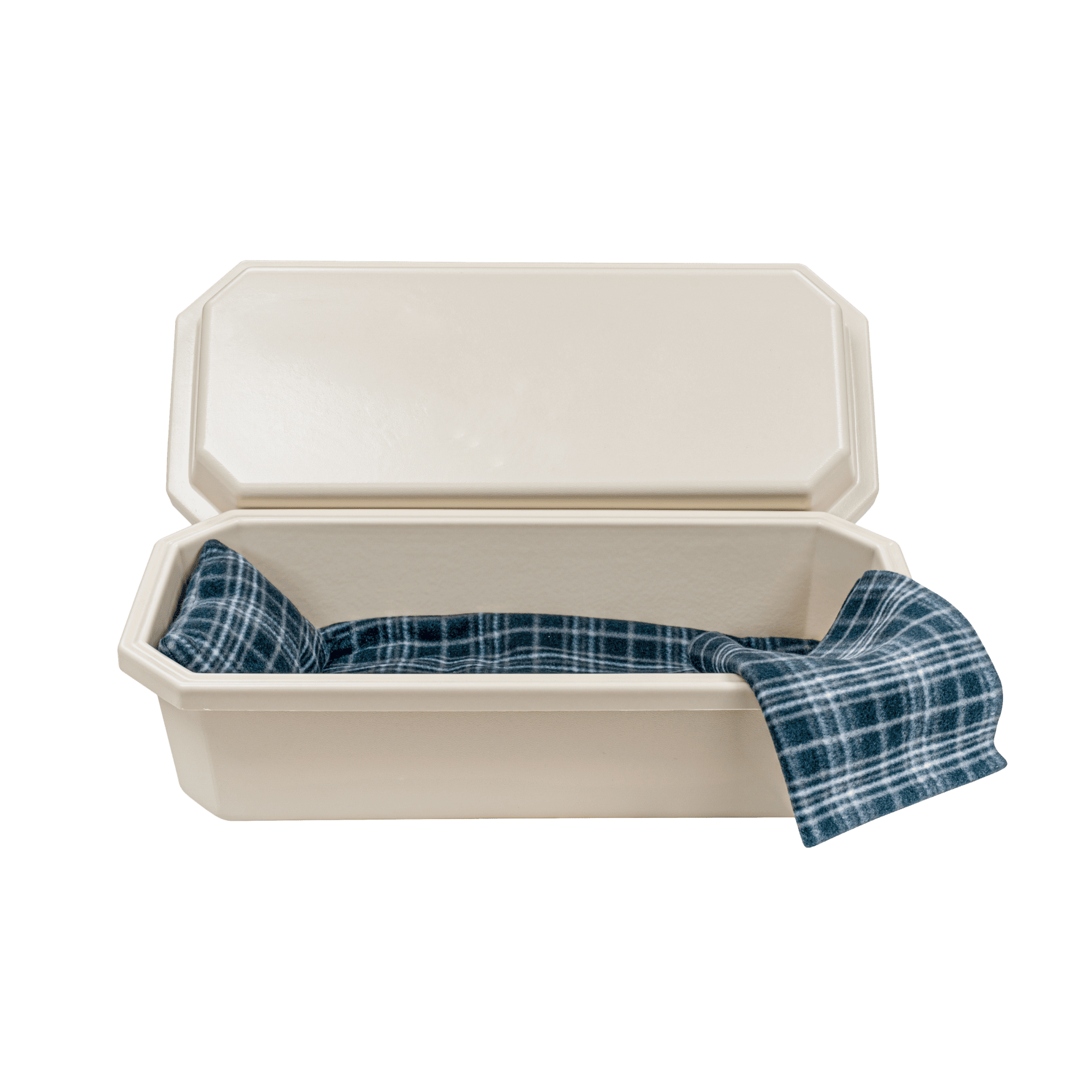 Titan Casket Standard Pet Burial Casket (Medium) Almond With Grey ...