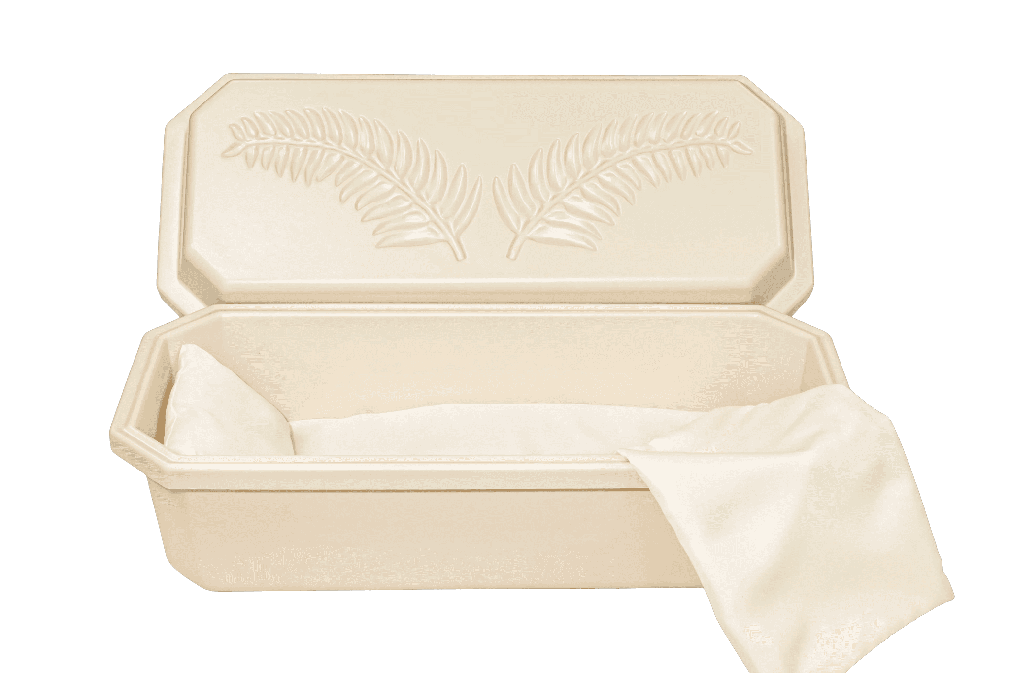 Titan Casket Standard Pet Burial Casket (Small) Almond With Rosetan ...