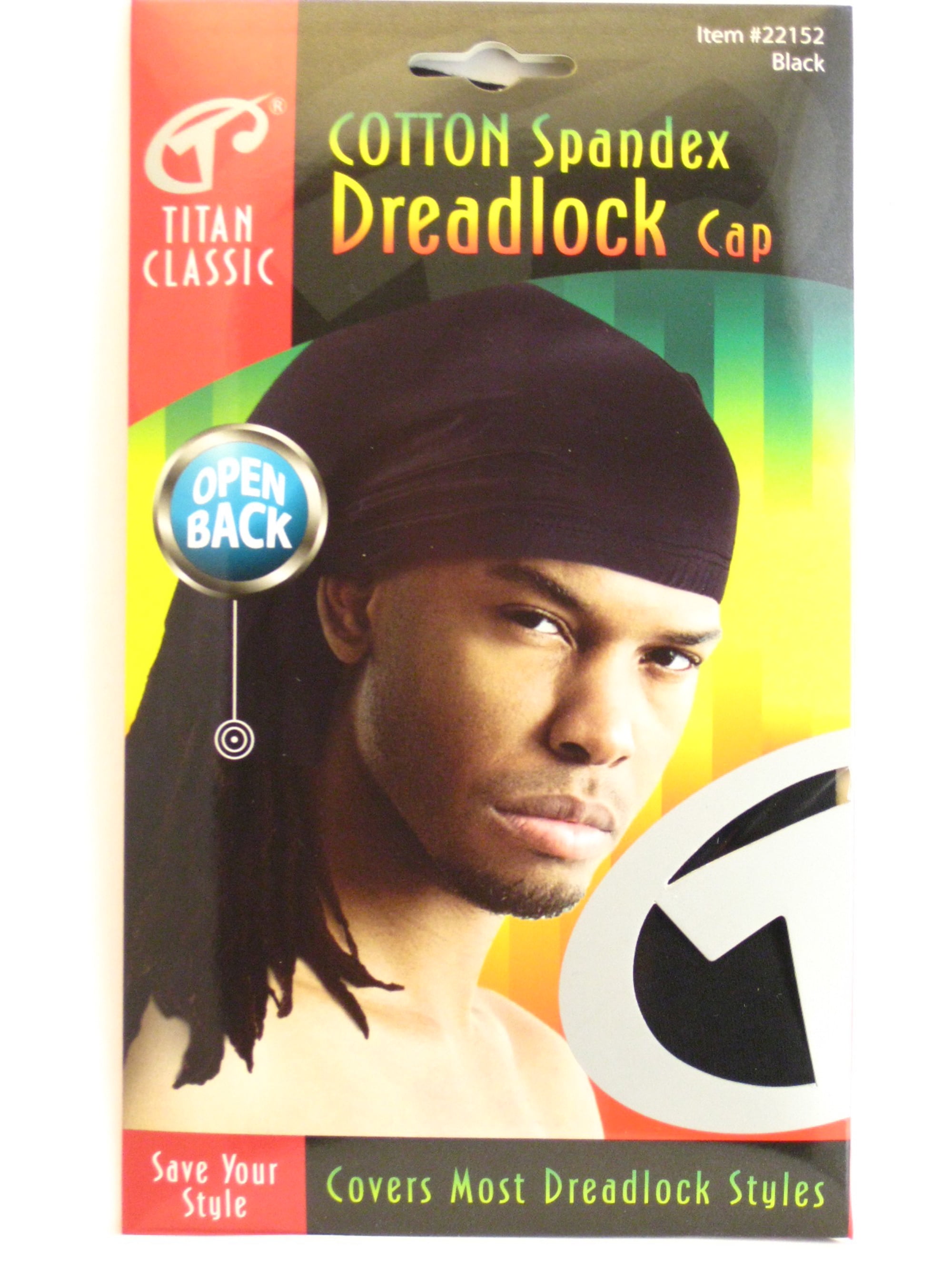 Titan Classic Black Cotton Spandex Dreadlock Cap 1 ea - Walmart.com