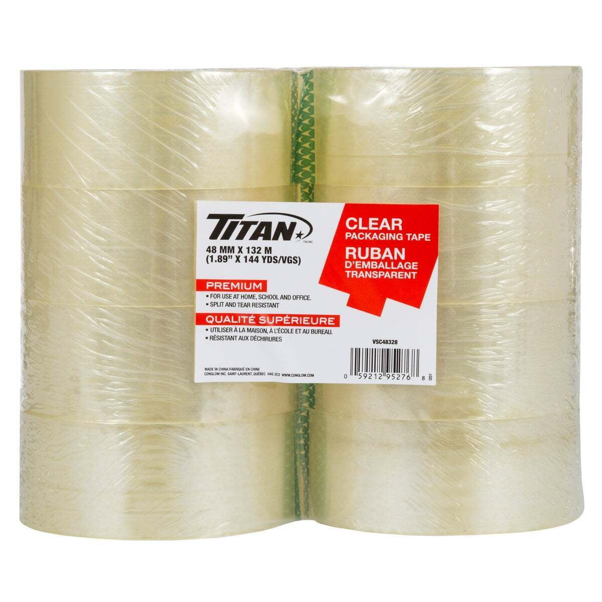 Titan Clear Packing Tape, 48 mm × 132 m, 8-pack - Walmart.com