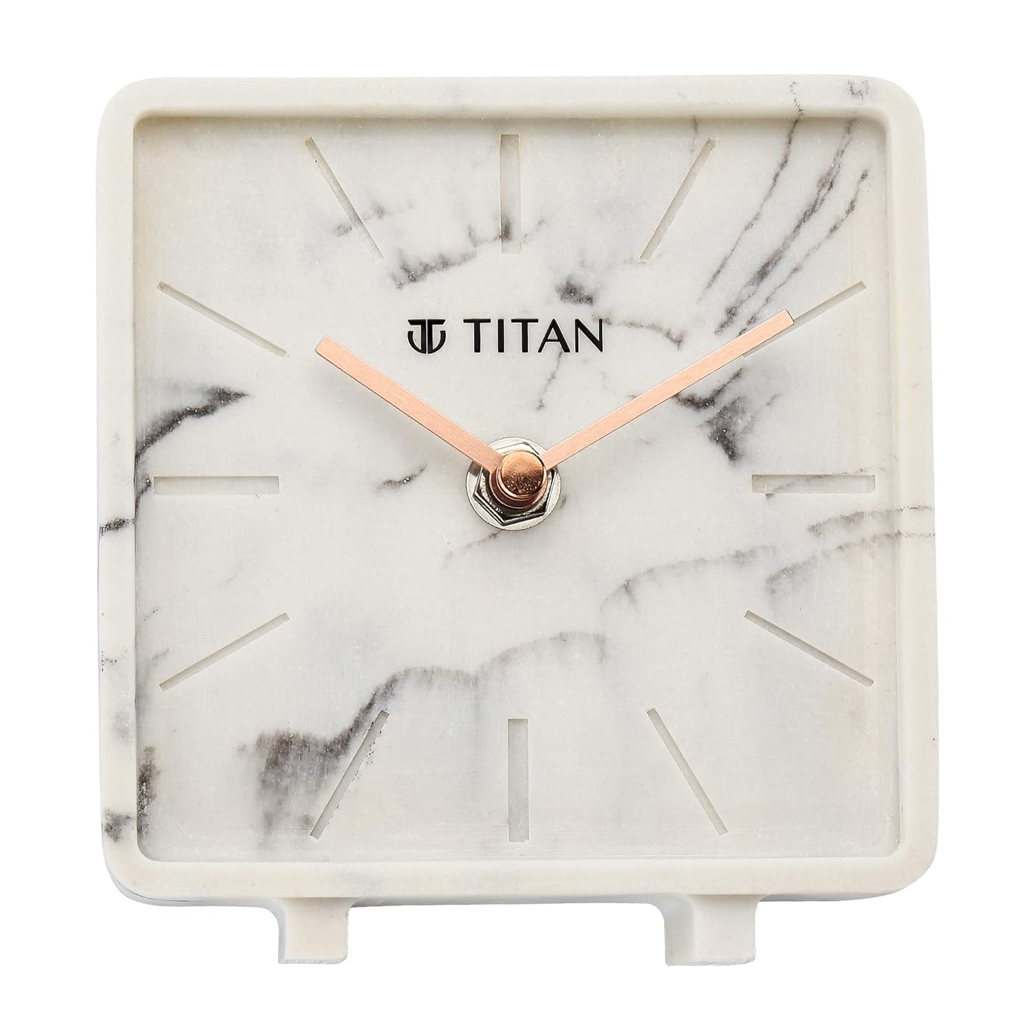 Titan Contemporary Marble Texture Table Clock - Walmart.com