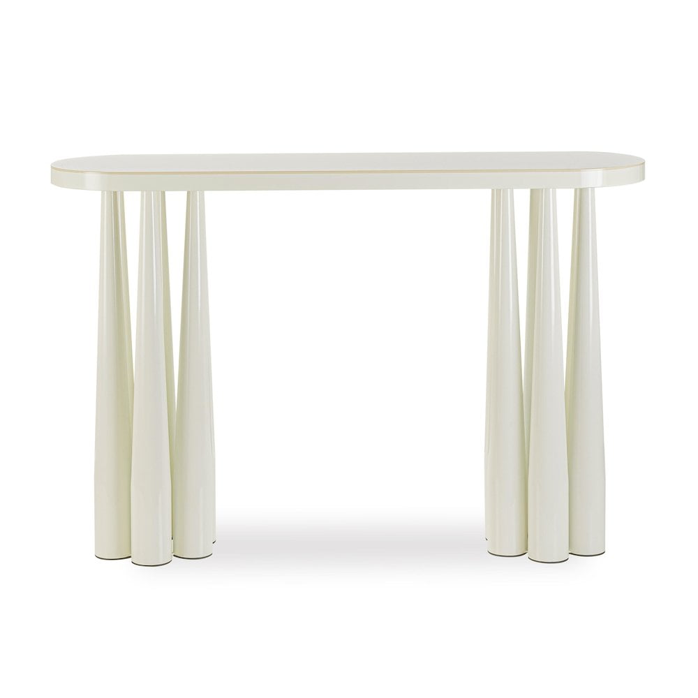 TOV Furniture Titan Cream Glossy Console Table - Walmart.com