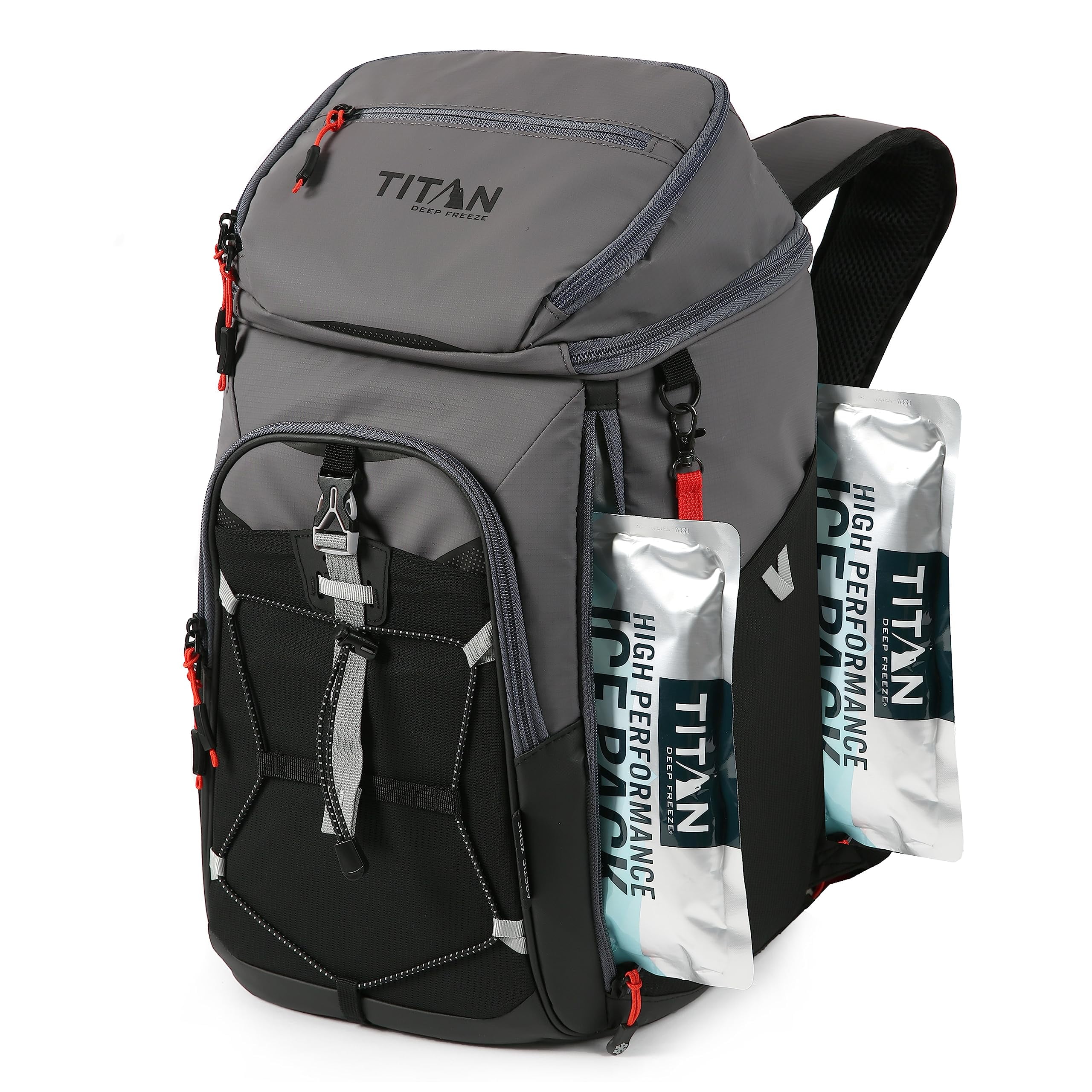 Titan Deep Freeze Ice Wall Backpack Cooler 30 Can Cooler Bag with Ice ...