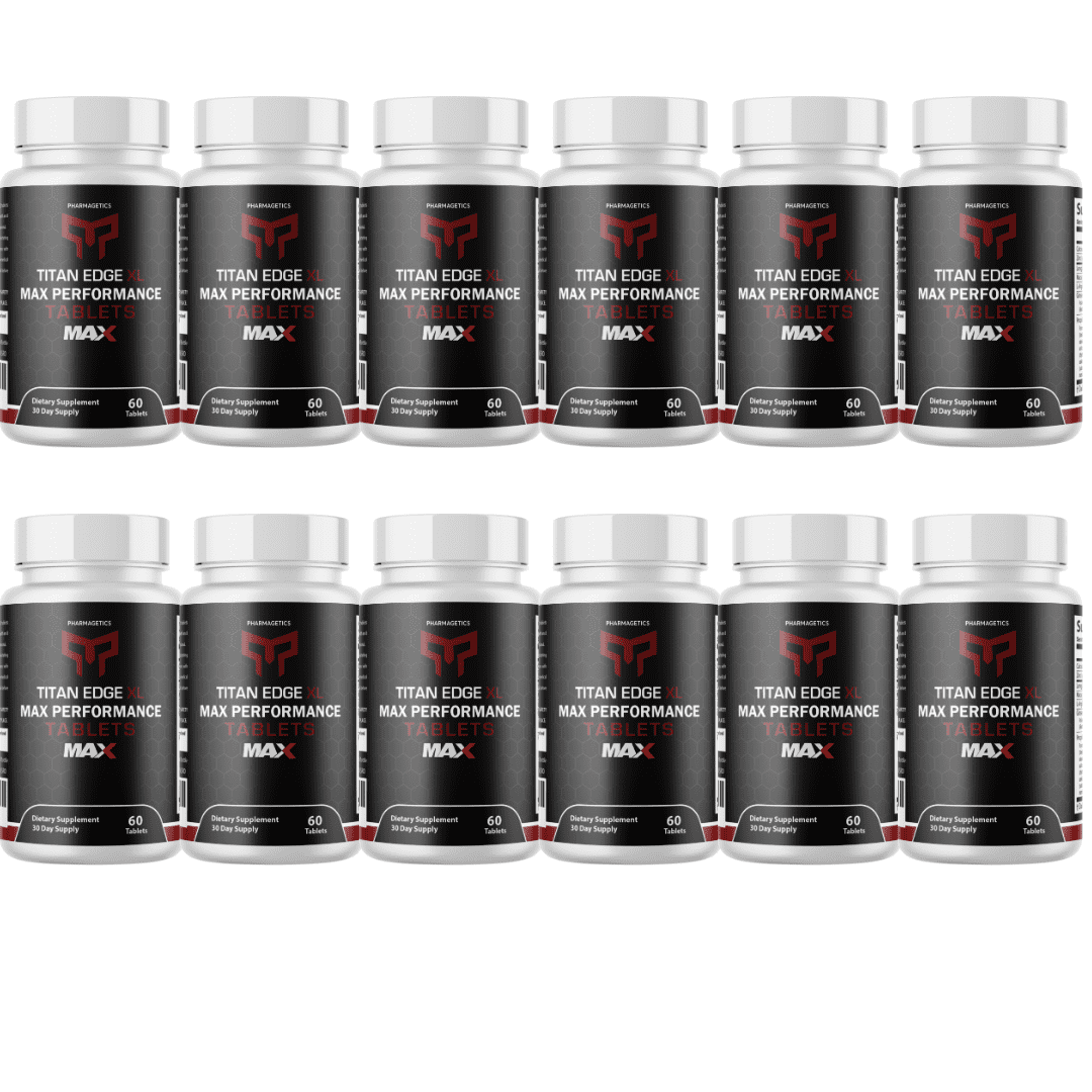 Titan Edge XL Max Tablets - TitanEdge XL Max Supplement - 12 Bottles ...