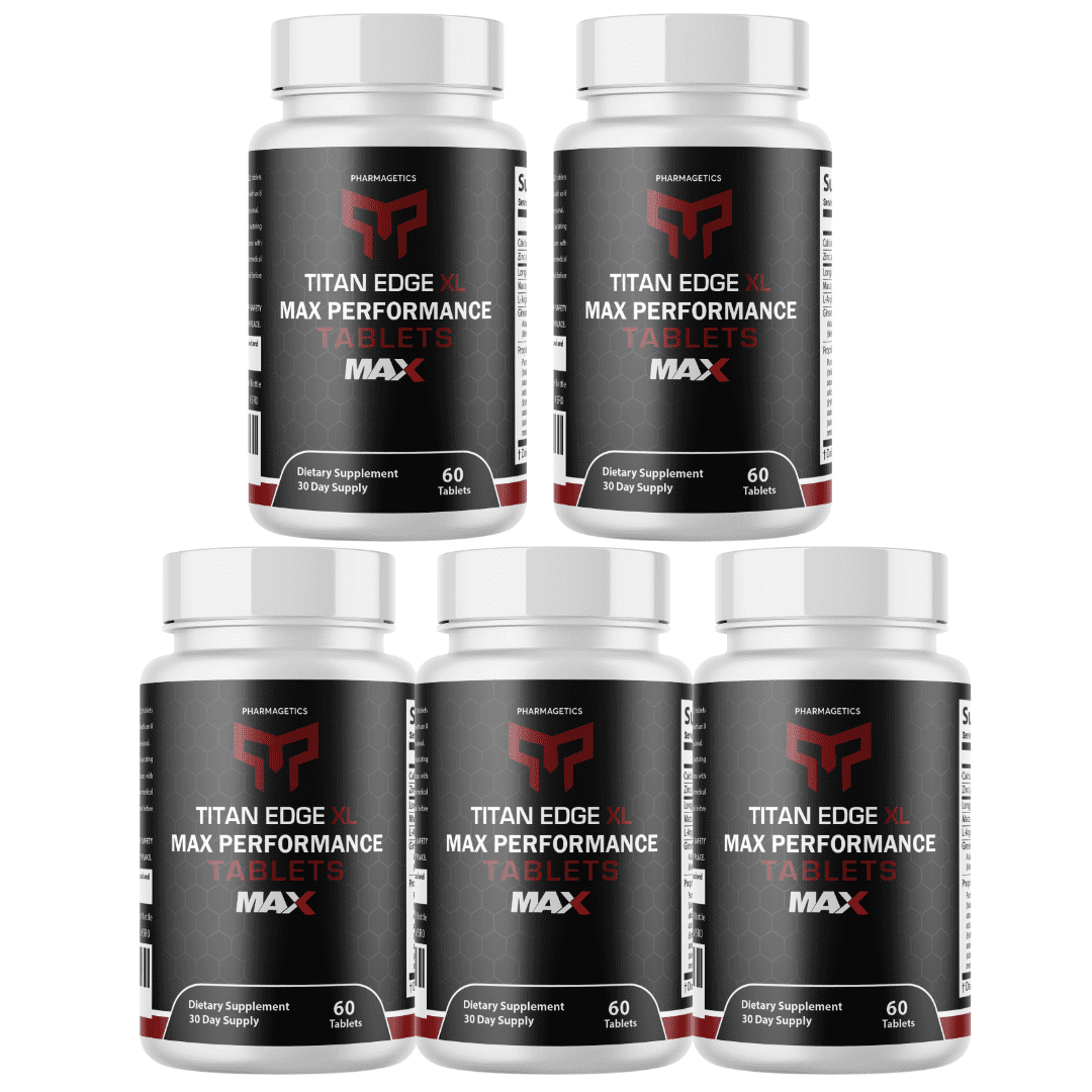 Titan Edge XL Max Tablets - TitanEdge XL Max Supplement - 5 Bottles ...