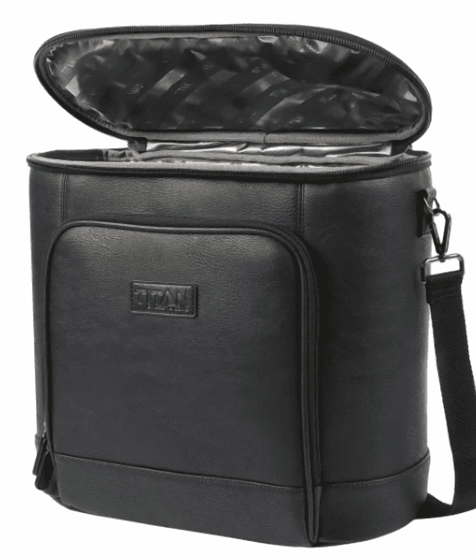 Titan Faux Leather Cooler Tote (black) - Walmart.com