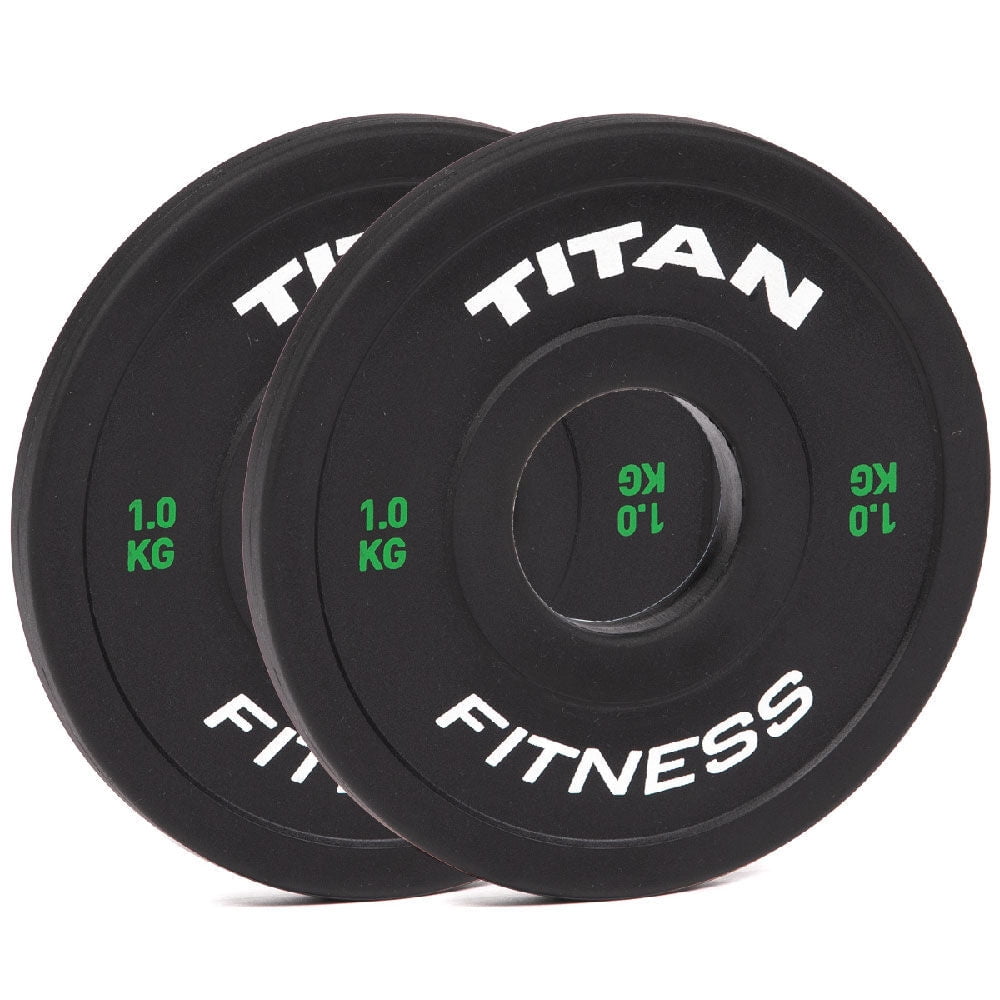 Titan Fitness 1 KG Pair Black Change Fractional Weight Plates, Rubber ...