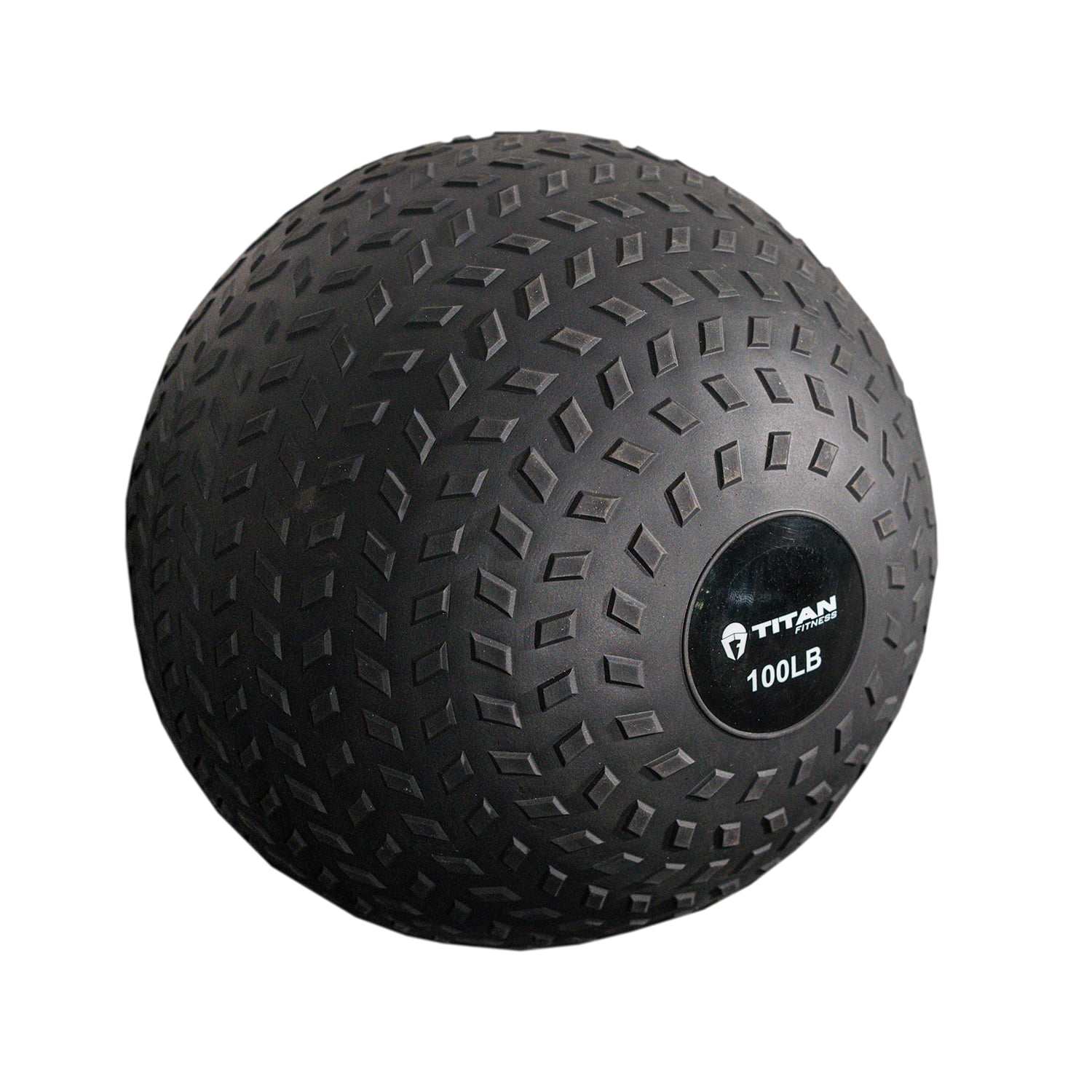 Titan Fitness 100 LB Rubber Tread Slam Ball, Dead Bounce, 14in Diameter ...