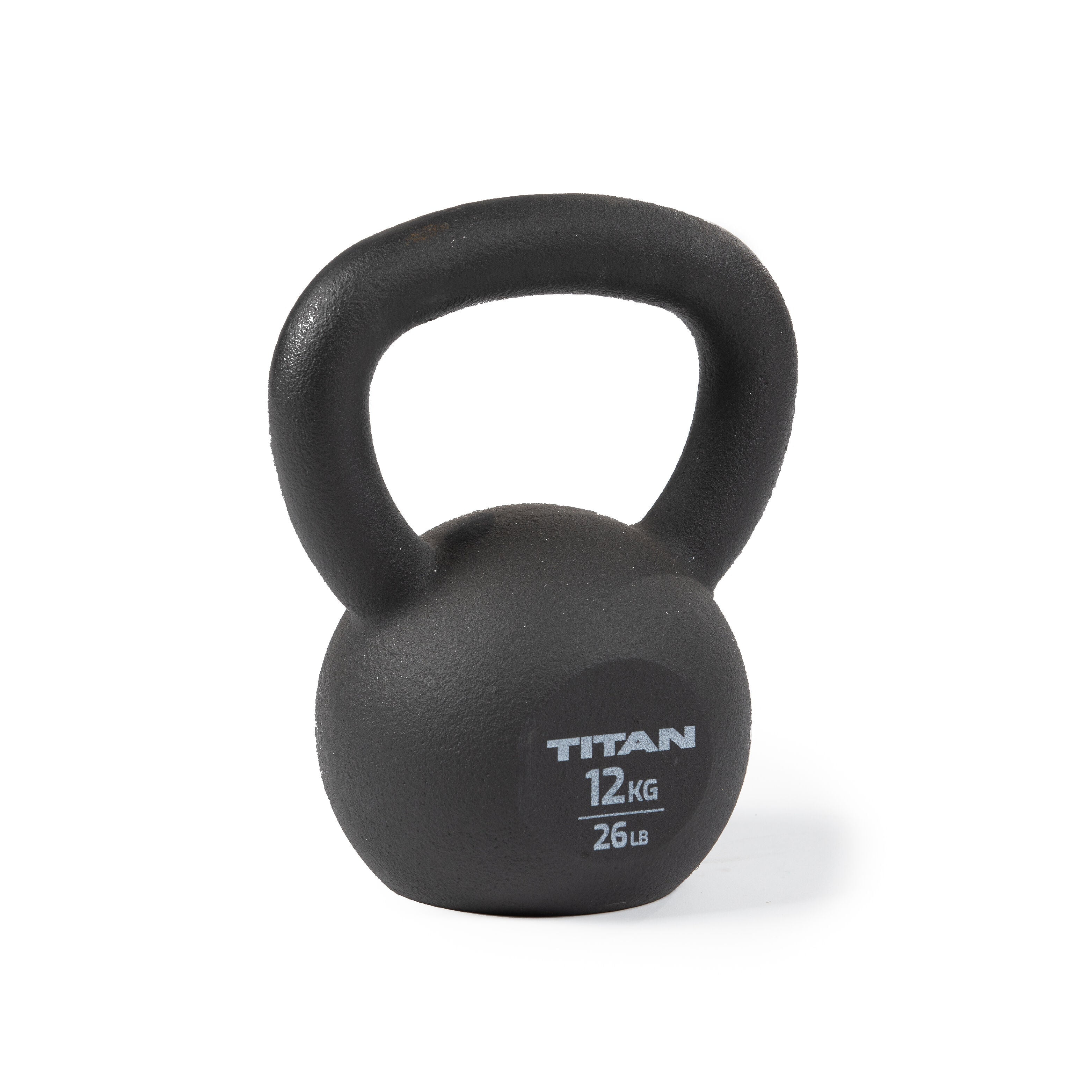 Titan Fitness 12 KG Cast Iron Kettlebell, Single Piece Casting, KG and ...