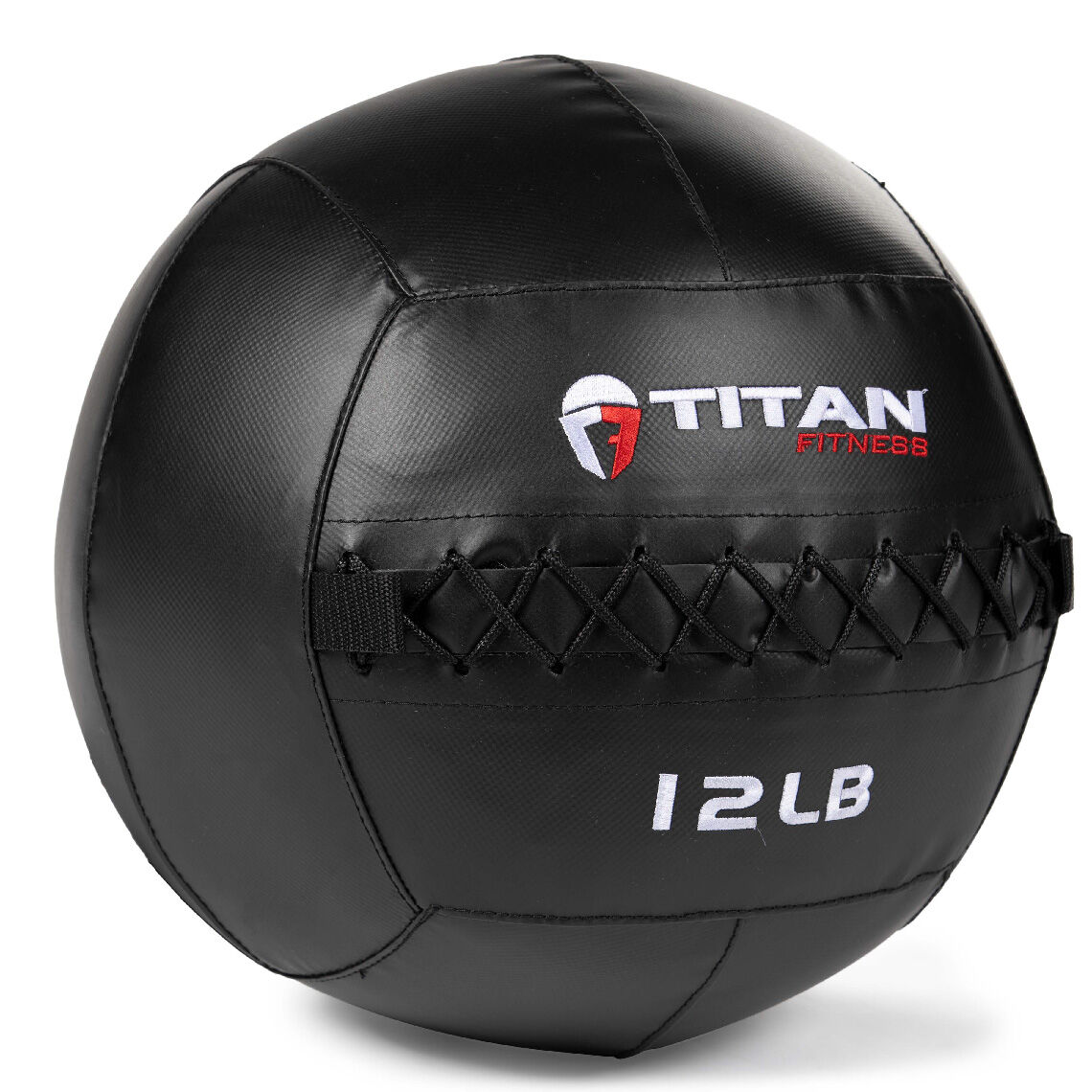 Titan Fitness 12 LB Soft Shell Medicine Wall Ball with Poly-Composite ...