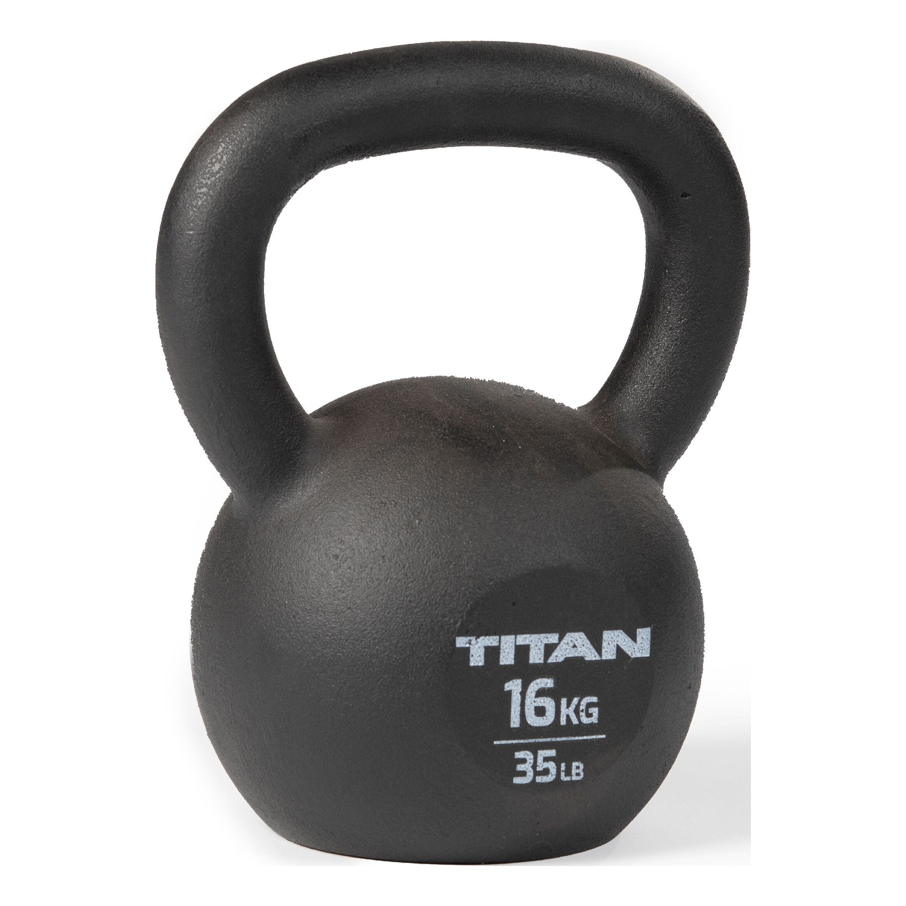 Titan Fitness 16 KG Cast Iron Kettlebell, Single Piece Casting, KG and ...