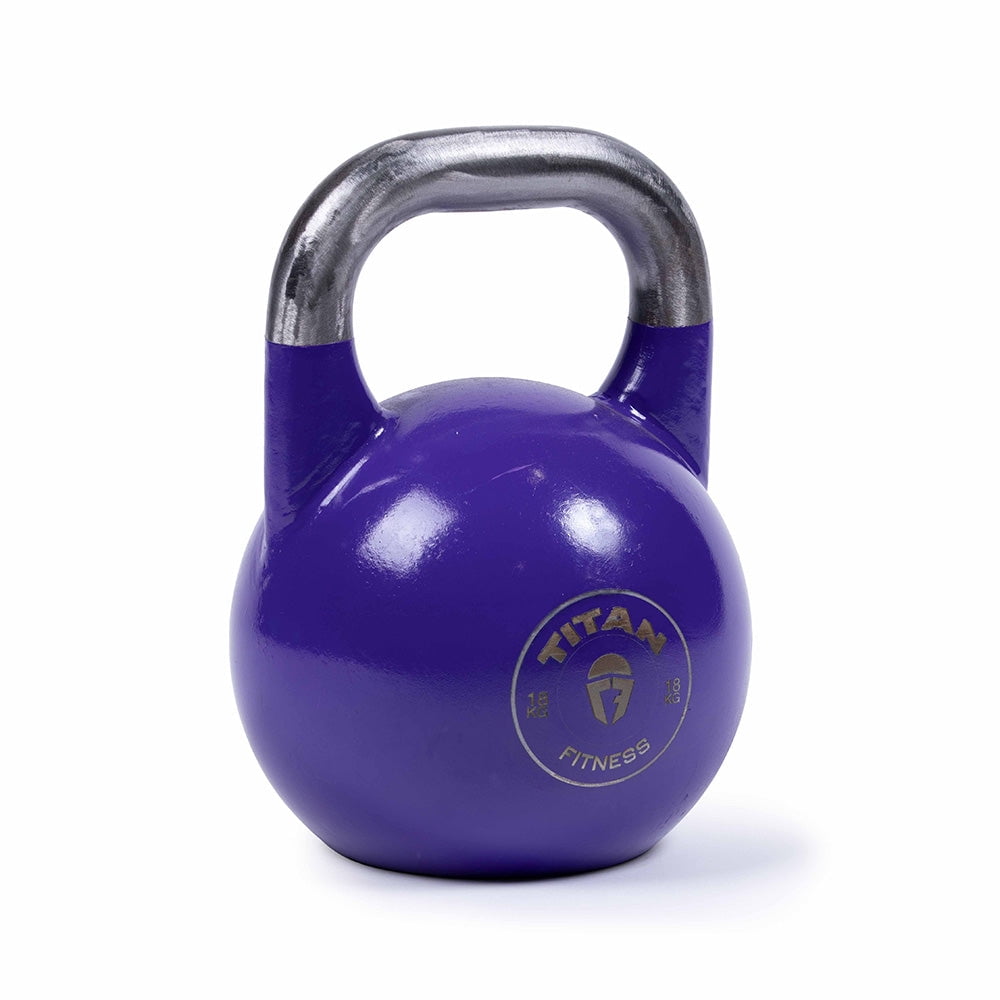 Titan Fitness 18 KG Competition Kettlebell, Color-Coded Purple, 35mm ...