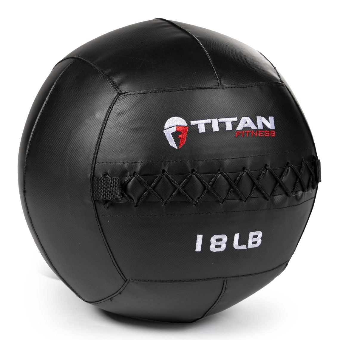 Titan Fitness 18 LB Soft Shell Medicine Wall Ball with Poly-Composite ...