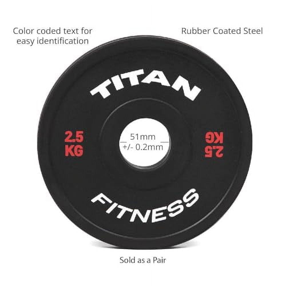 Titan Fitness 2.5 KG Pair Black Change Fractional Weight Plates, Rubber ...