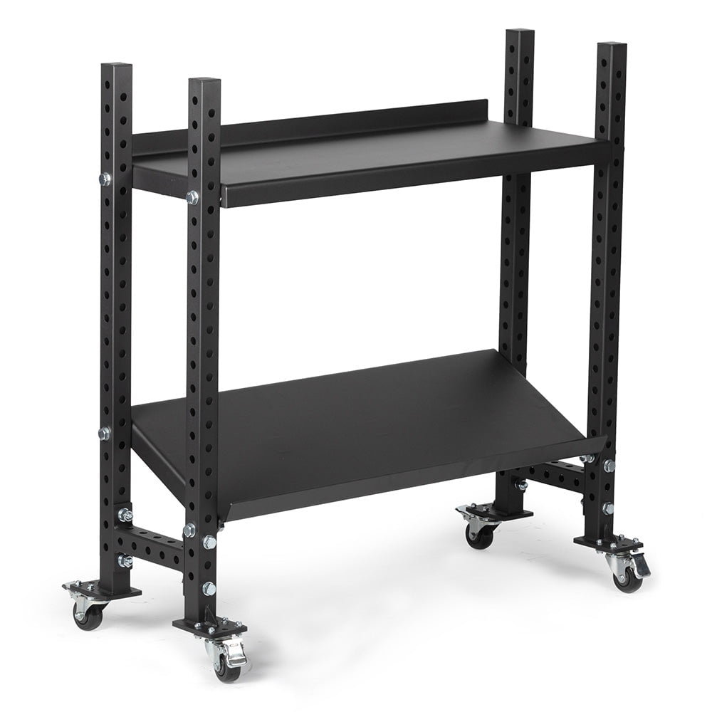Titan Fitness 2-Tier Elite Series Mass Storage System with Castors, 45. ...