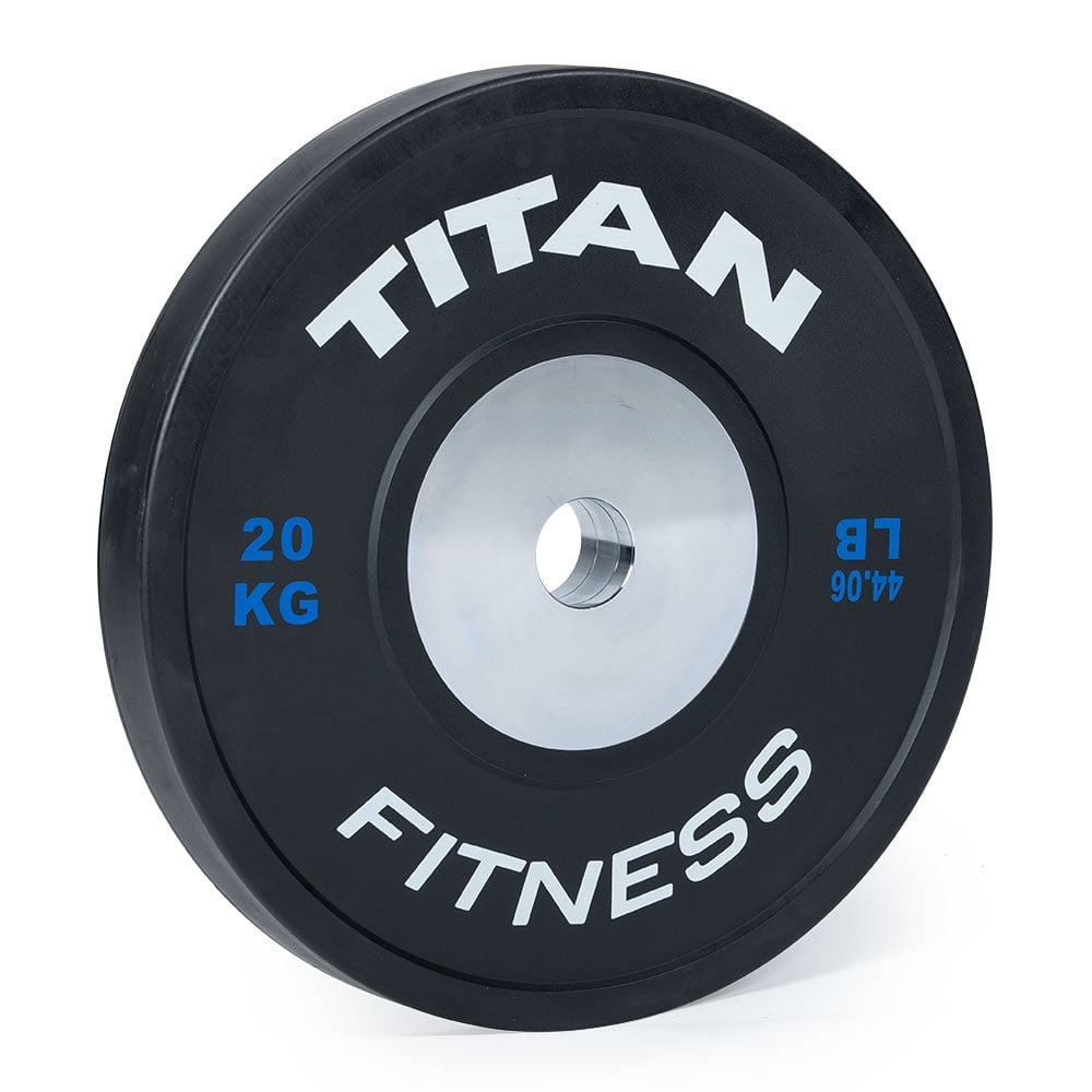 Titan Fitness 20 KG Black Elite Olympic Bumper Plates, Sold ...