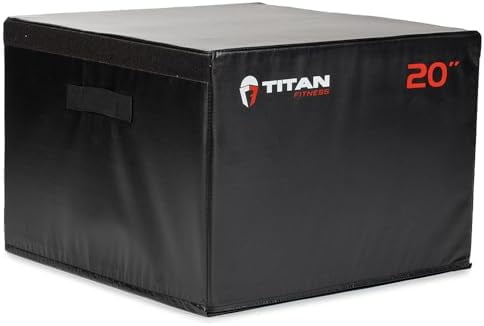 Titan Fitness 20" Stackable Soft Foam Plyometric Box, High Density EPE ...