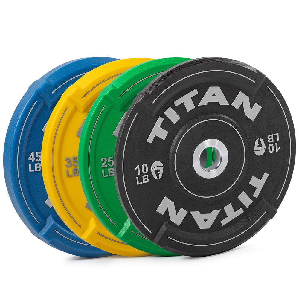 Titan Fitness 230 LB Set EZ-Grip Urethane Olympic Weight Plates, Pair ...