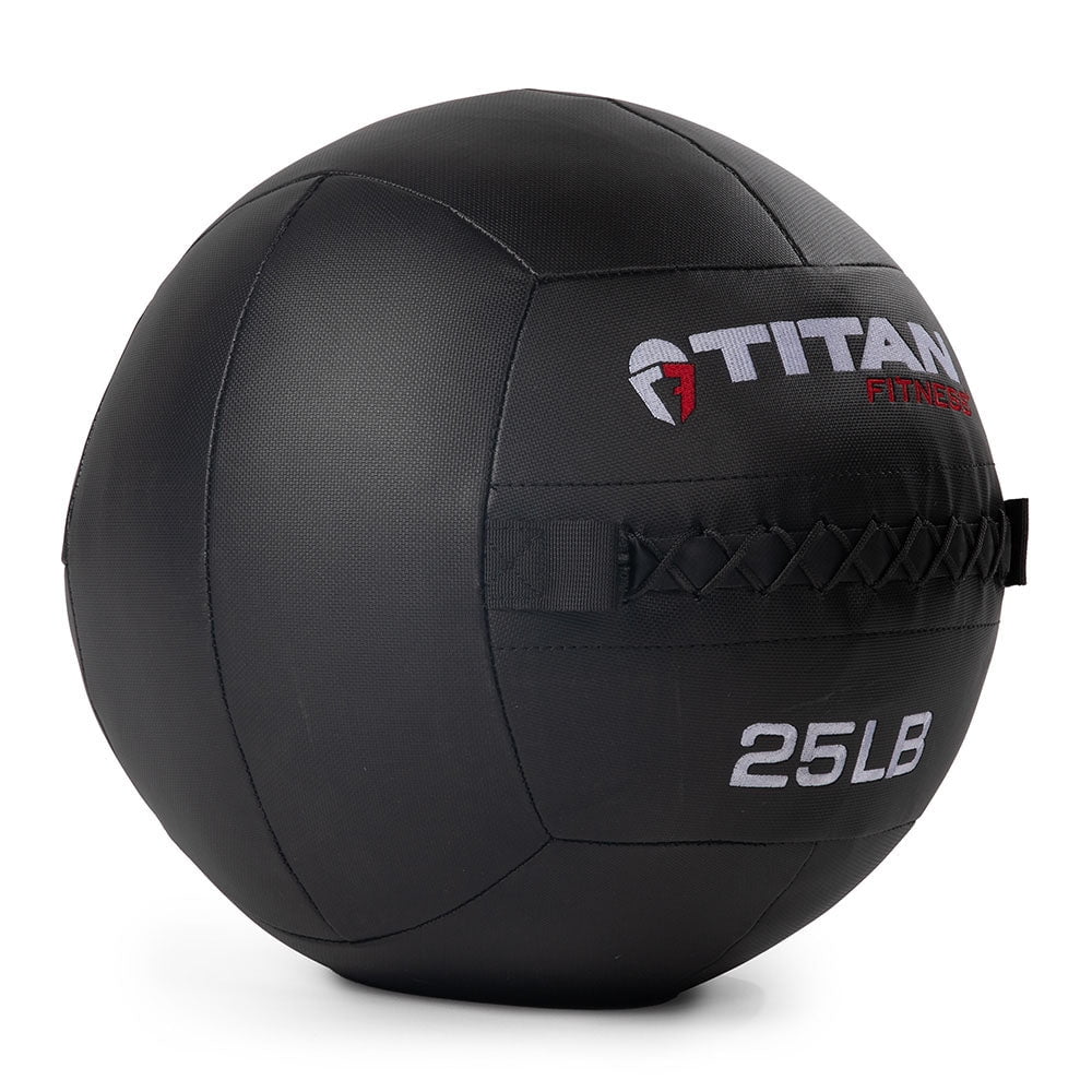 Titan Fitness 25 LB Composite Wall Ball, Soft Shell Poly-Composite ...