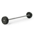 Titan Fitness 40 LB Rubber Straight Fixed Barbell, Pre-Loaded Weight ...