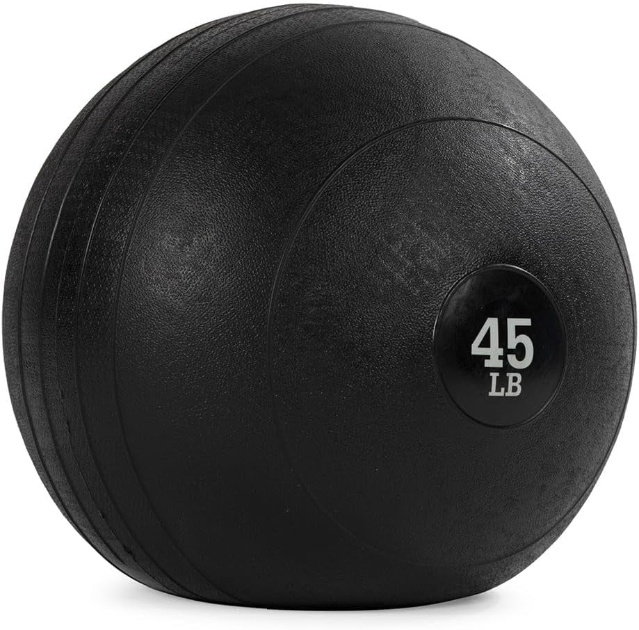 Titan Fitness 45 LB Rubber Slam Ball, Dead Weight Ball Absorbs Impact ...