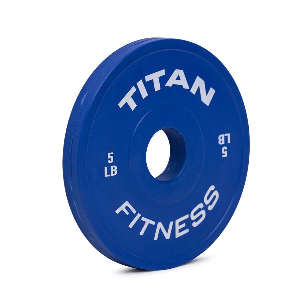 Titan Fitness 5 LB Change Plate Set, Blue Color-Coded, Fit Standard ...