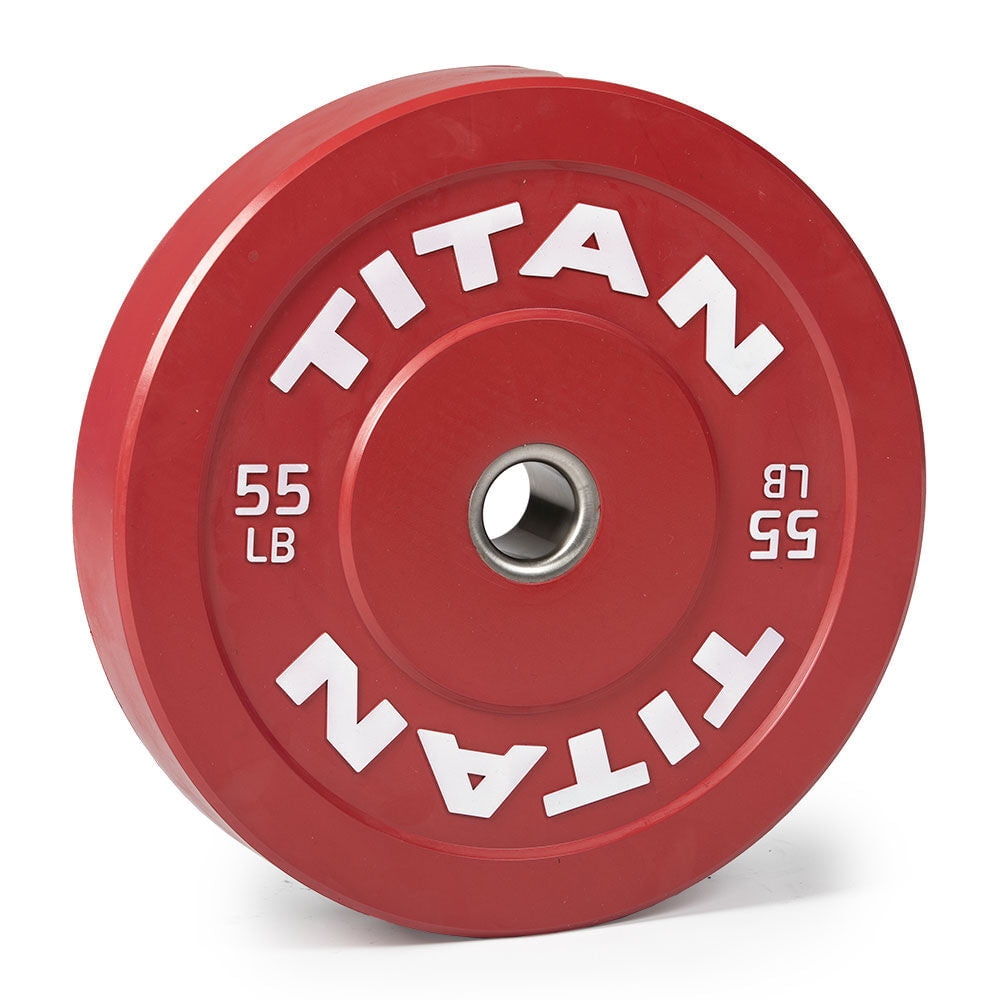 Titan Fitness 55 LB Color Economy Olympic Bumper Plate, Sold ...