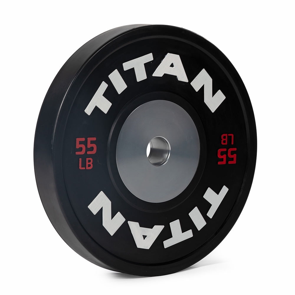 Titan Fitness 55 LB Single Elite Competition Bumper Plate, Red Color ...