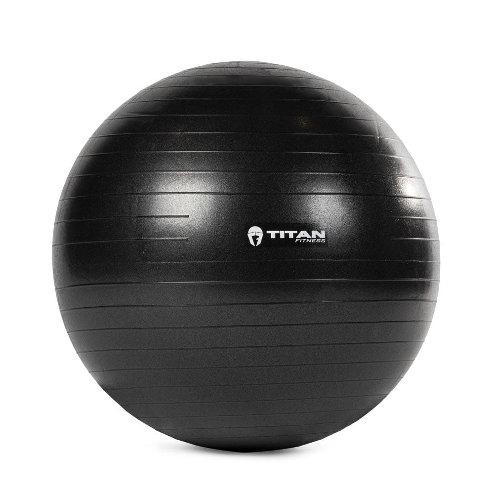 Titan Fitness 55cm Black Exercise Stability Ball, 21.65" Diameter ...
