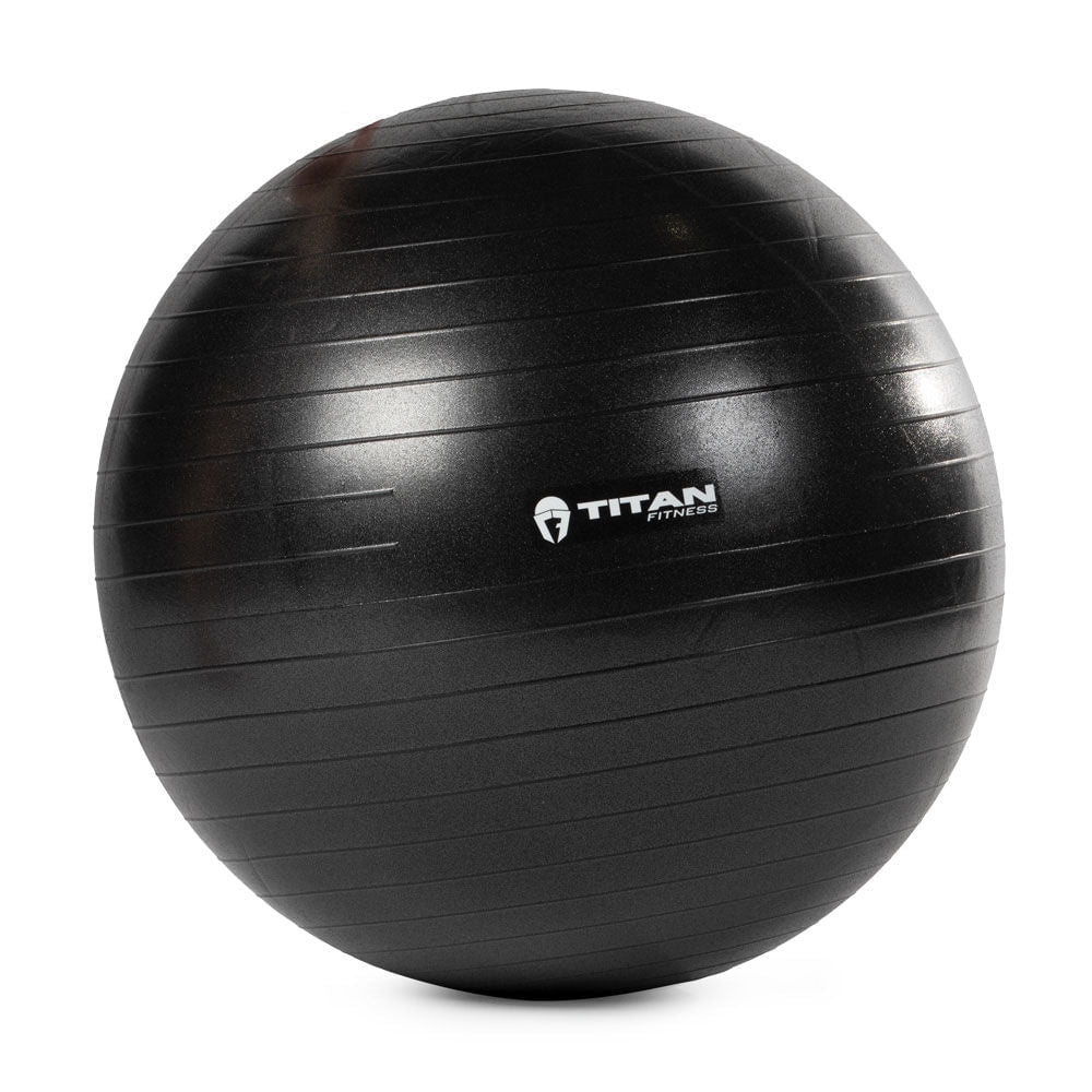 Titan Fitness 65cm Black Exercise Stability Ball, 25.6" Diameter ...