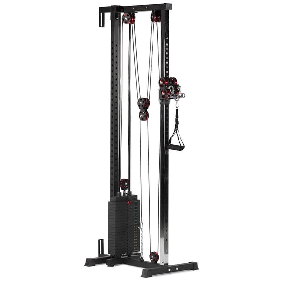 Titan Fitness 89" Tall Selectorized Wall Mounted Pulley Tower, Pin ...